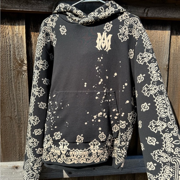 AMIRI | Jackets & Coats | Amiri Bandana Bleach Hoodie | Poshmark